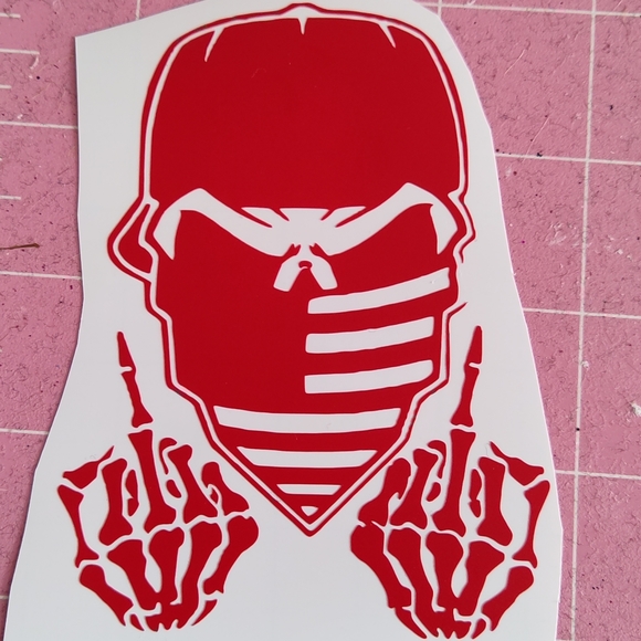 Other | Masked Skull With Middle Fingers Up Vinyl Decal | Poshmark